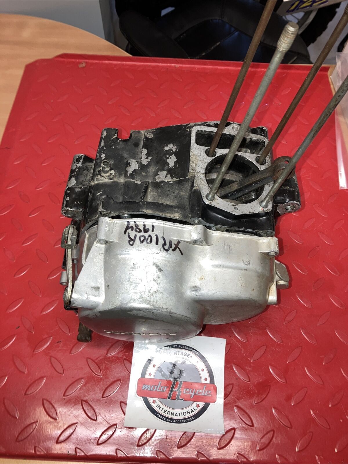 HONDA XR100 1984 ENGINE MOTTOR BOTTOM END CRANKCASE CRANKSHAFT TRANSMI ...